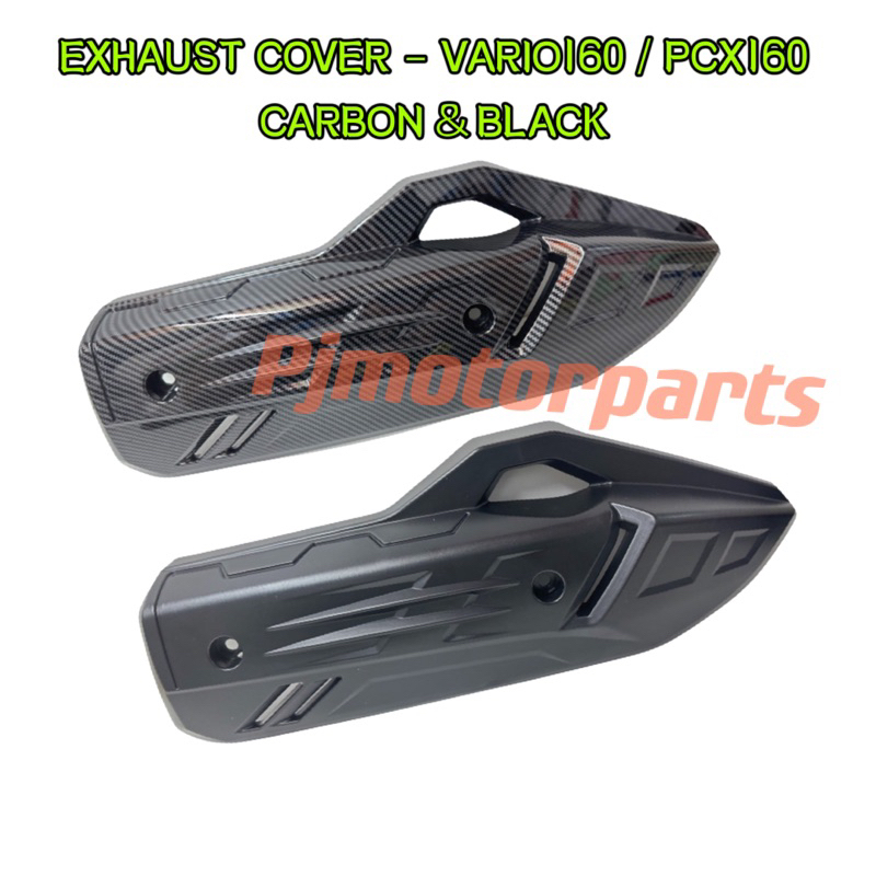 VARIO160 / VARIO 160 / PCX160 / PCX 160 ( CARBON & BLACK ) EXHAUST PIPE PROTECTOR SIDE COVER ...