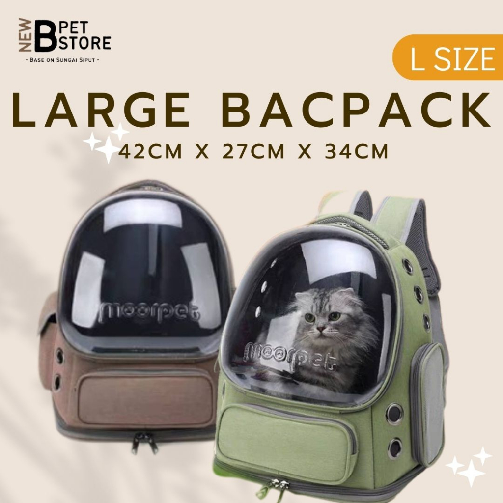 (READY STOCK!) Cat Backpack / Transparent Waterproof Carrier Outing ...