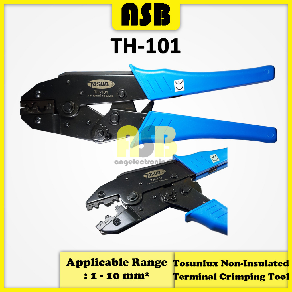 (1pc) Tosunlux TH-101 Non-Insulated Terminal Crimping Tool / Alat Kelim ...