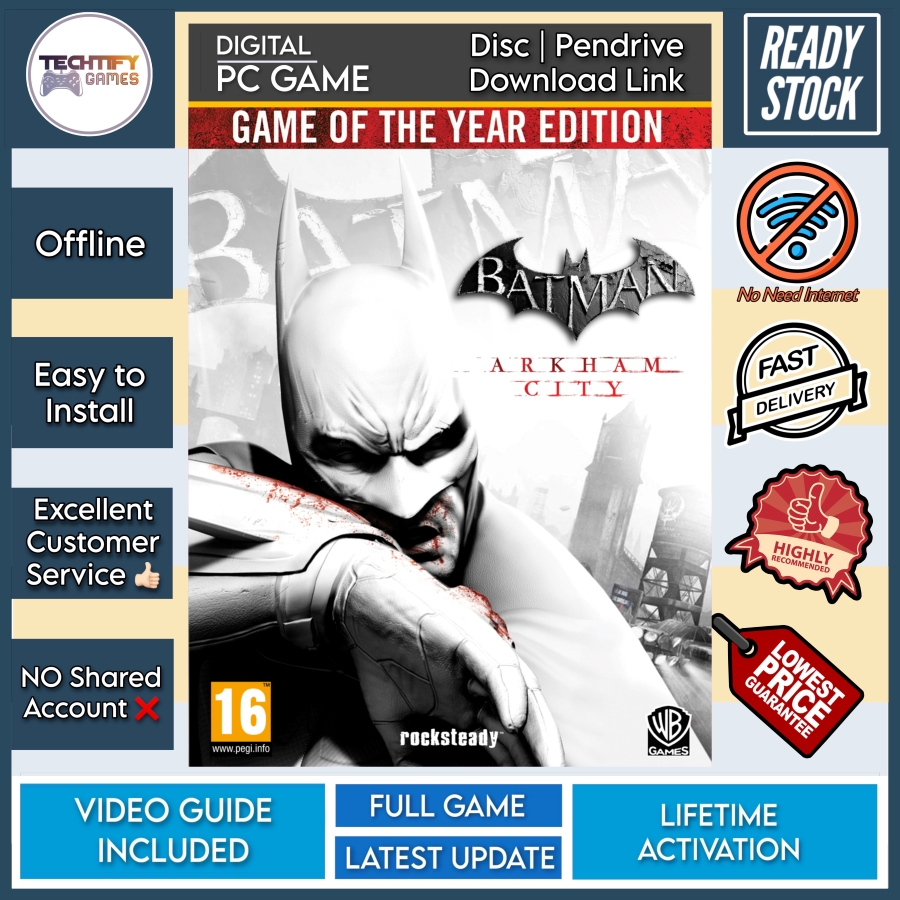 [PC Game] Batman Arkham City Game of The Year Edition - Offline [Disc ...