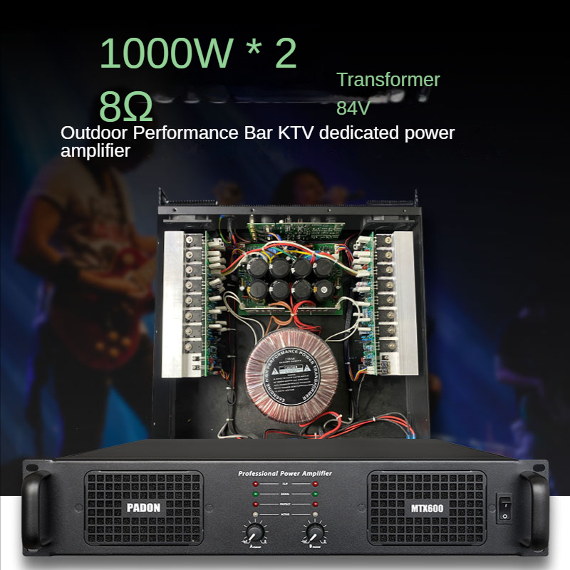 Padon professional amplifier, two channels, high-power, audio amplifier，8 ohms, 1000 watts * 2 ...