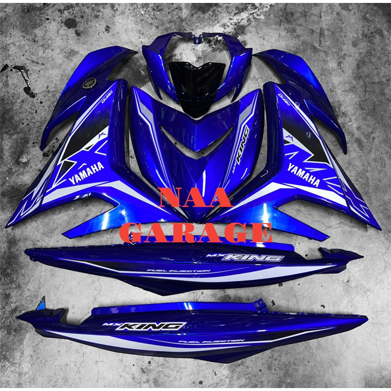 COVERSET BLUE MX KING 2019 ORIGINAL VELOZI Y15 V1-V2 FREE AMBLEM LOGO ...
