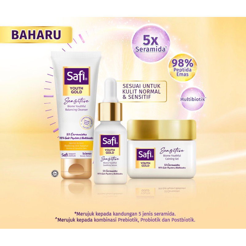 SAFI Youth Gold Sensitive 5x Ceramide Full Set Cleanser Serum ...