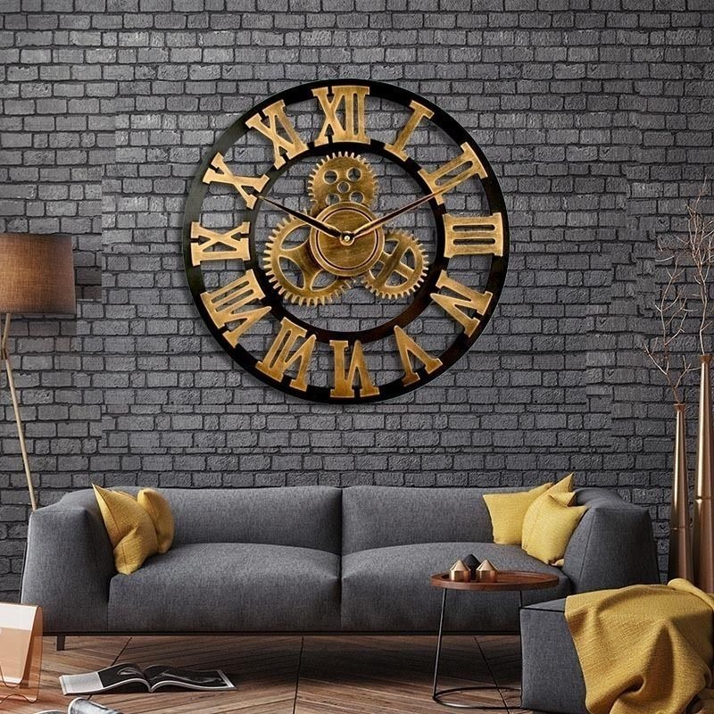 Extra Large Roman Antique Stylish Wall Clock 60cm | Shopee Malaysia