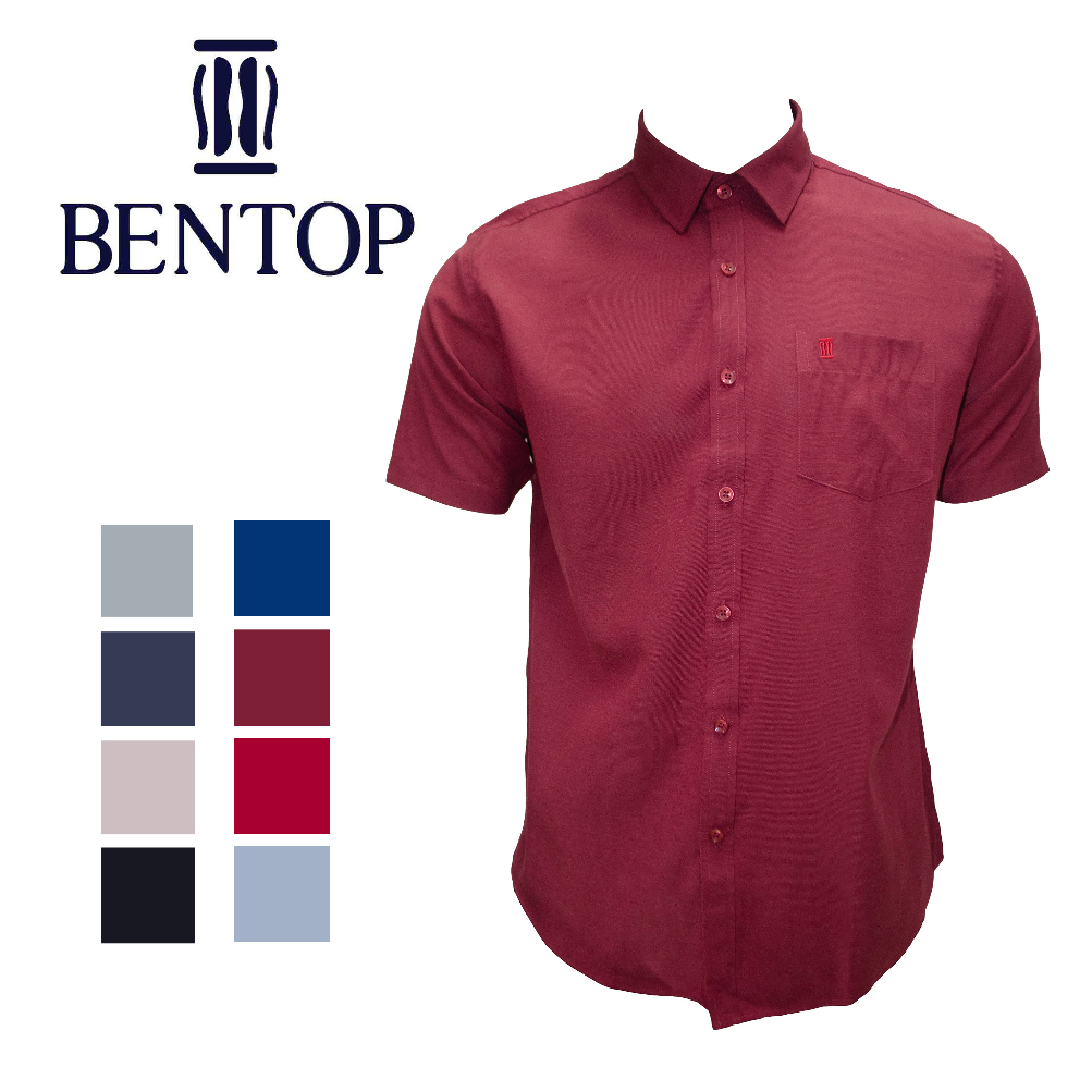 BENTOP Shirt Short Sleeve Slim Fit | Shopee Malaysia