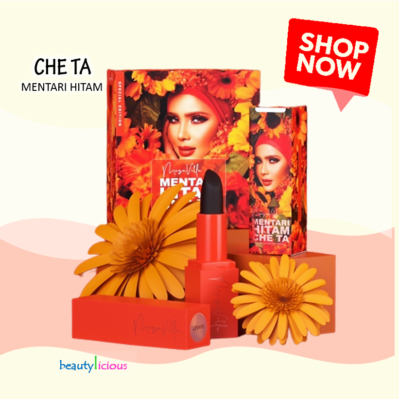 CHE TA MENTARI HITAM LIPSTICK - GRENTI ORIGINAL 💯 CHETA | Shopee Malaysia