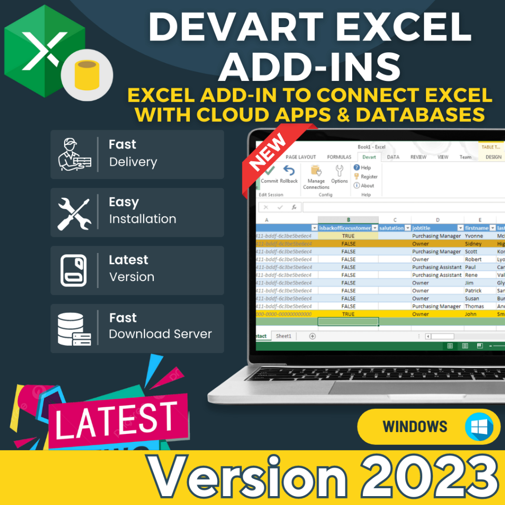 Devart Excel Add-ins 2.4.412.0 - Excel Add-in to connect Excel with ... Devart Excel Add-ins 2.4.412.0 - Excel Add-in to connect Excel with ...
