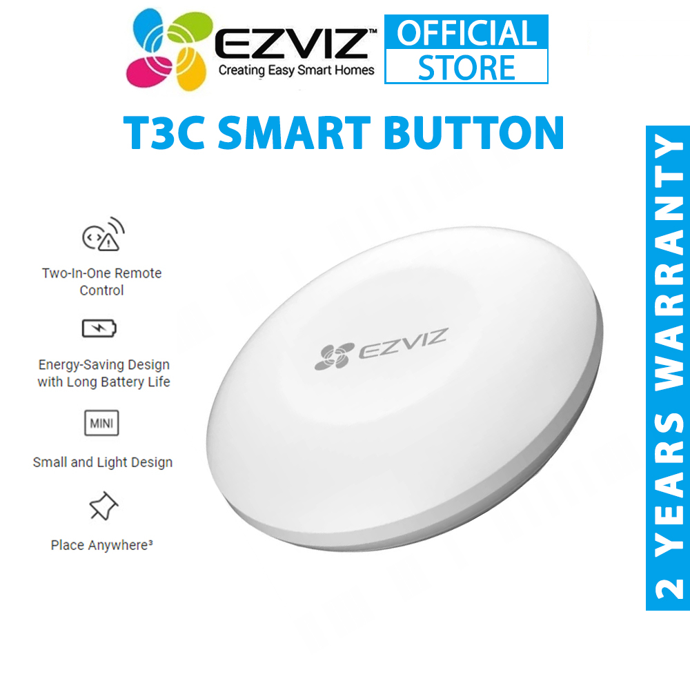 Ezviz T3C Smart Home Smart Button with Small And Light Design | Shopee ...