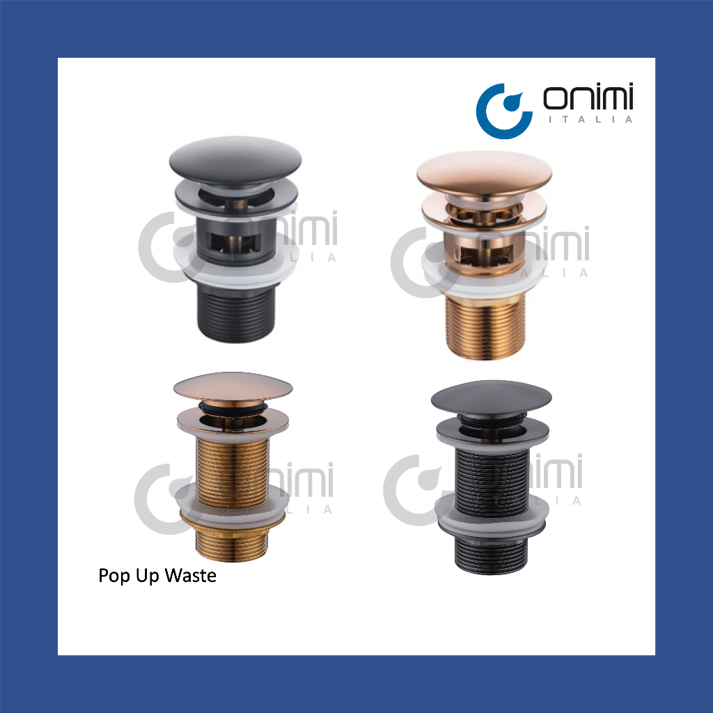 Onimi Italia - 90mm Pop Up Waste / 90cm Basin Waste with Overflow ...