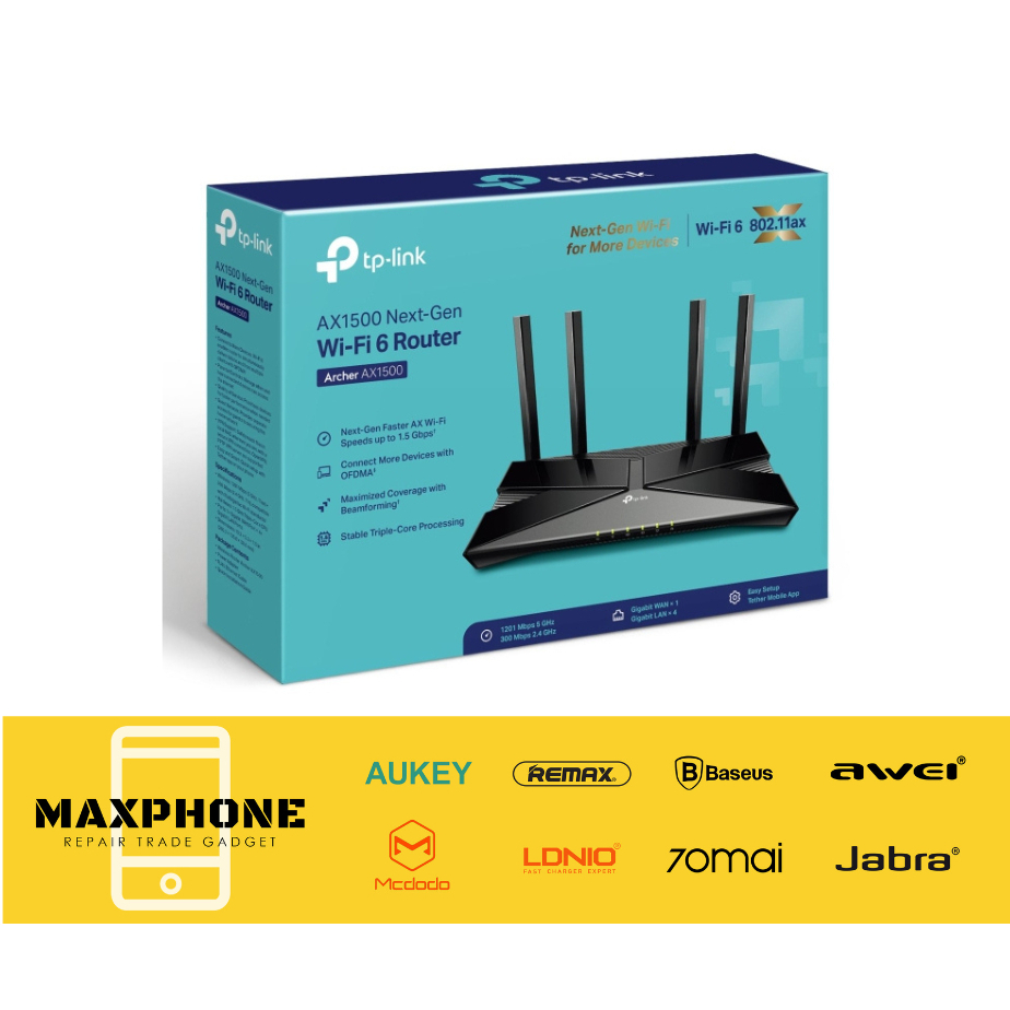 TP-Link WiFi6 AX1500 Archer Gigabit Wireless Router For UniFi/Maxis ...