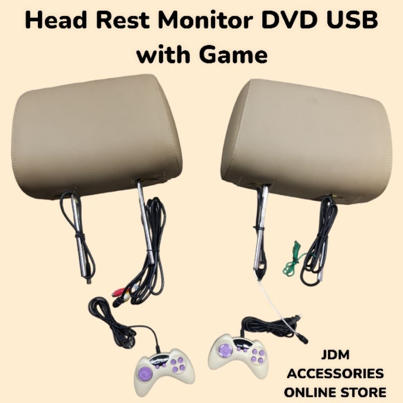 Head Rest DVD USB Video Games Monitor 1 Pair ( Clearance Stock ...