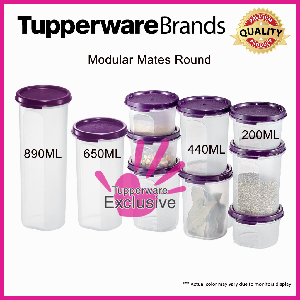 Tupperware Brands Modular Mates Round Bekas Kedap Udara Bekas Gula ...
