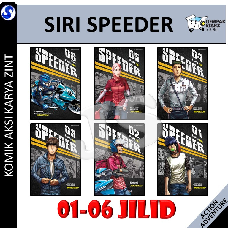 SIRI SPEEDER 01-06 JILID -KARYA ZINT - SIRI AKSI- KADOKAWA GEMPAK STARZ ...