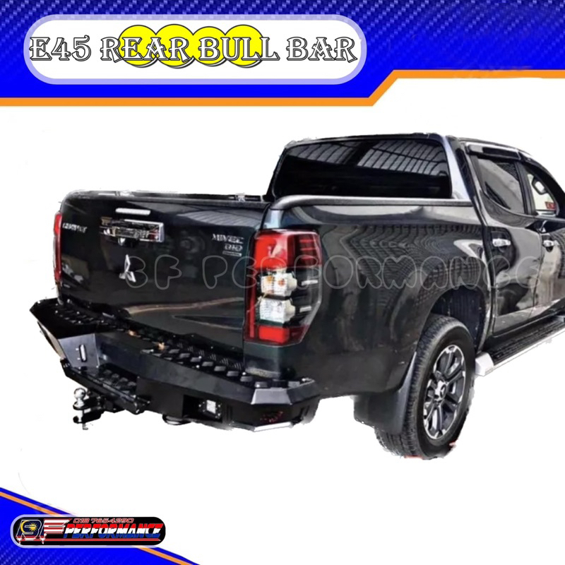 E45 Rear Bull Bar For Triton DMax Revo Rocco Rogue Vigo Ford Ranger ...