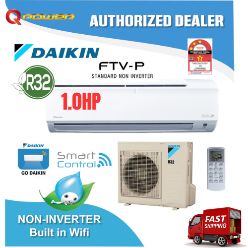 Daikin 1.0hp Non Inverter Air Conditioner FTV28PB & RV28PBV1M ((WiFi)) R32 Standard Non-Inverter ...