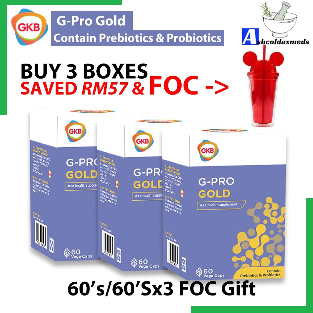 (Buy 3 FOC GIFT) GKB G-PRO GOLD 60 Vege Capsules(EXP09/2025) | Shopee ...