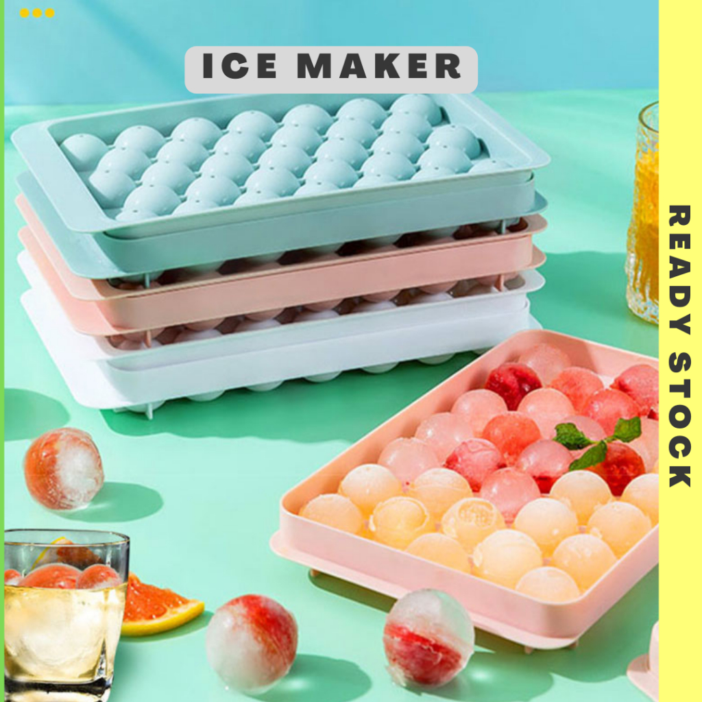 Acuan Viral Jelly Ball 33 Grids Ice Cube Tray Ice Ball Maker Ice Box ...