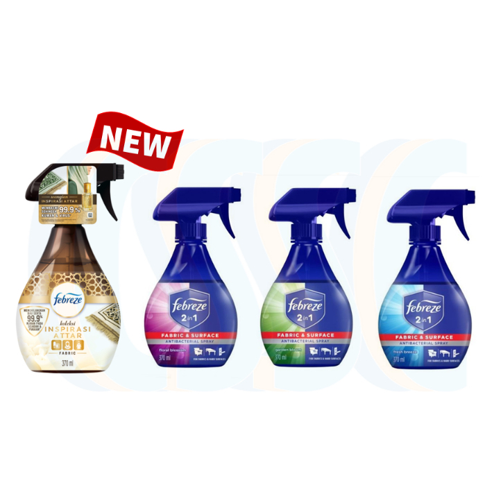 Febreze Inspirasi Attar 2-in-1 Antibacterial Disinfectant Spray 370 ml ...