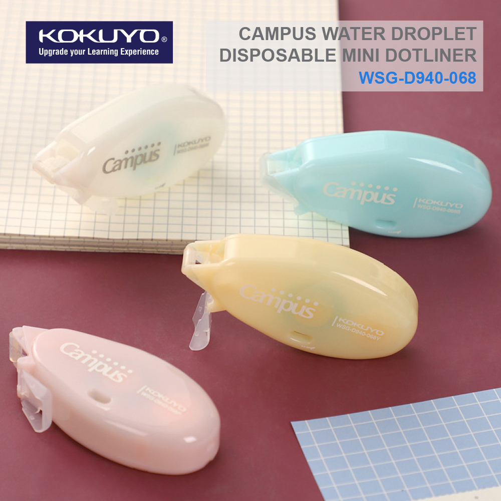 KOKUYO CAMPUS Water Droplet Disposable Mini Dotliner Glue Tape 6mm X 8m ...