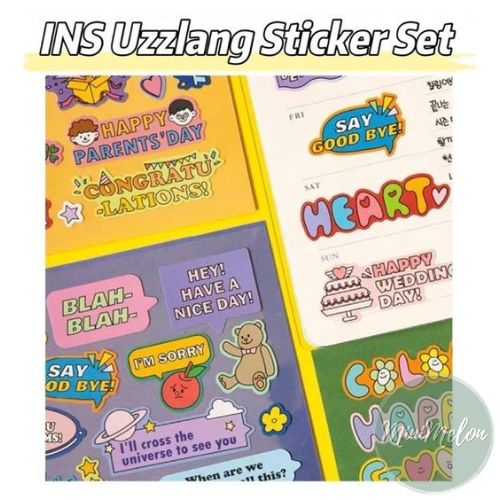 INS Korea Journal Sticker Set Kids School Office Laptop Stickers ...