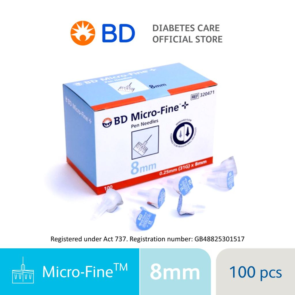 BD Micro Fine Insulin Pen Needles (8mm x 100's/Box) Exp date: January ...