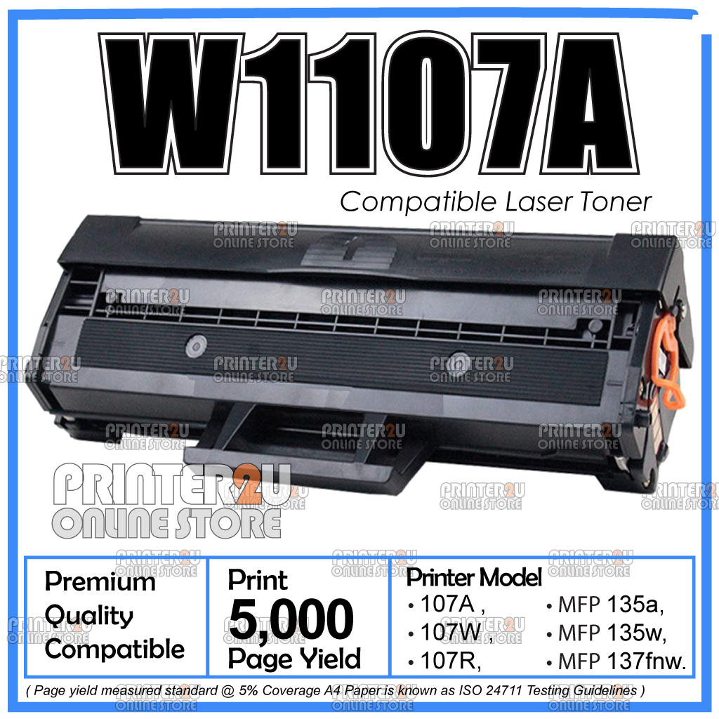 Compatible to HP W1107A 107A Cartridge for HP 107A 107W MFP 135a 135w ...
