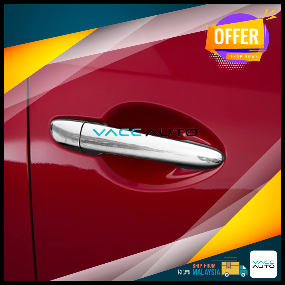 Mazda CX-3 DK 2015 - 2025 Door Handle Carbon Chrome Protector Cover ...