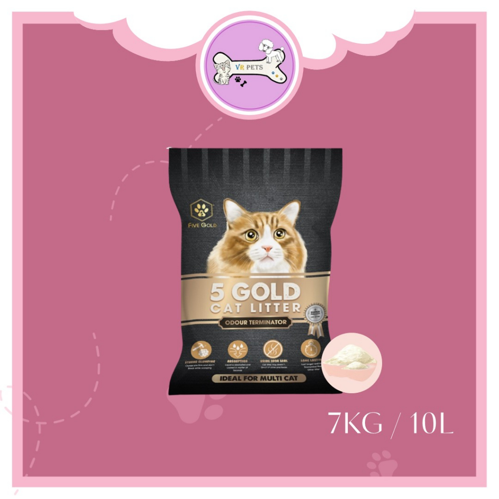5Gold Cat Litter Odour Terminator - (Baby Powder/ Green Tea/ Grape ...