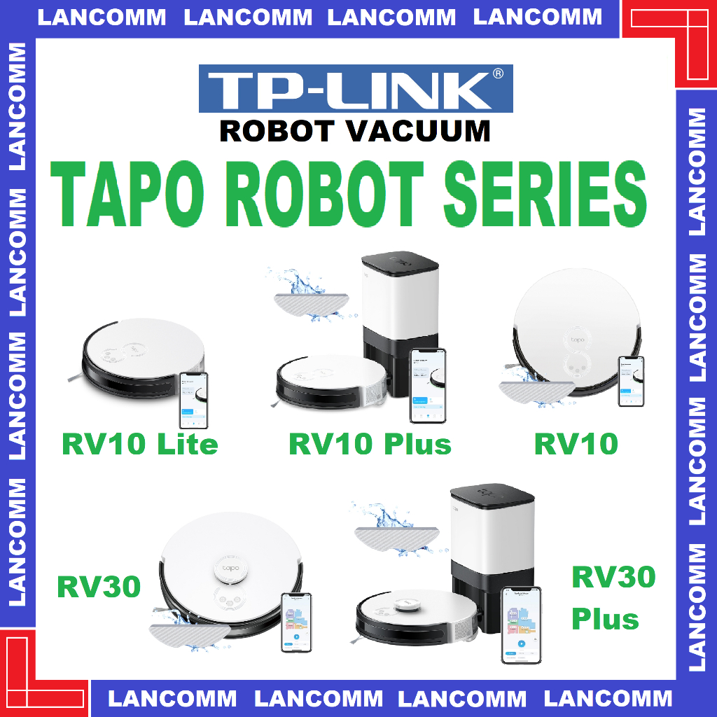 TP-LINK Tapo Robot Vacuum Series RV10 Lite | RV10 RV10 Plus | RV30 ...