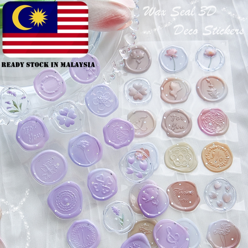 IMZ INS Beautiful Butterflies & Flowers Series 3D Wax Seal Patterns ...