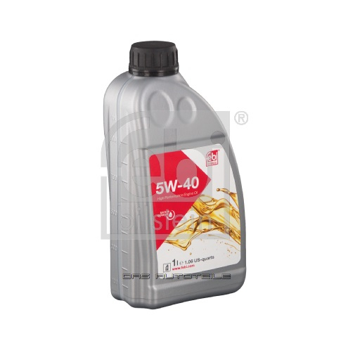 Engine Oil FEBI BILSTEIN SAE 5W-40, Full Synthetic Oil, 1 Litre 32936 ...