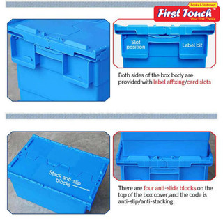 Plastic Security Tote Box Stackable Storage Box Bekas Industri 储物盒 ...