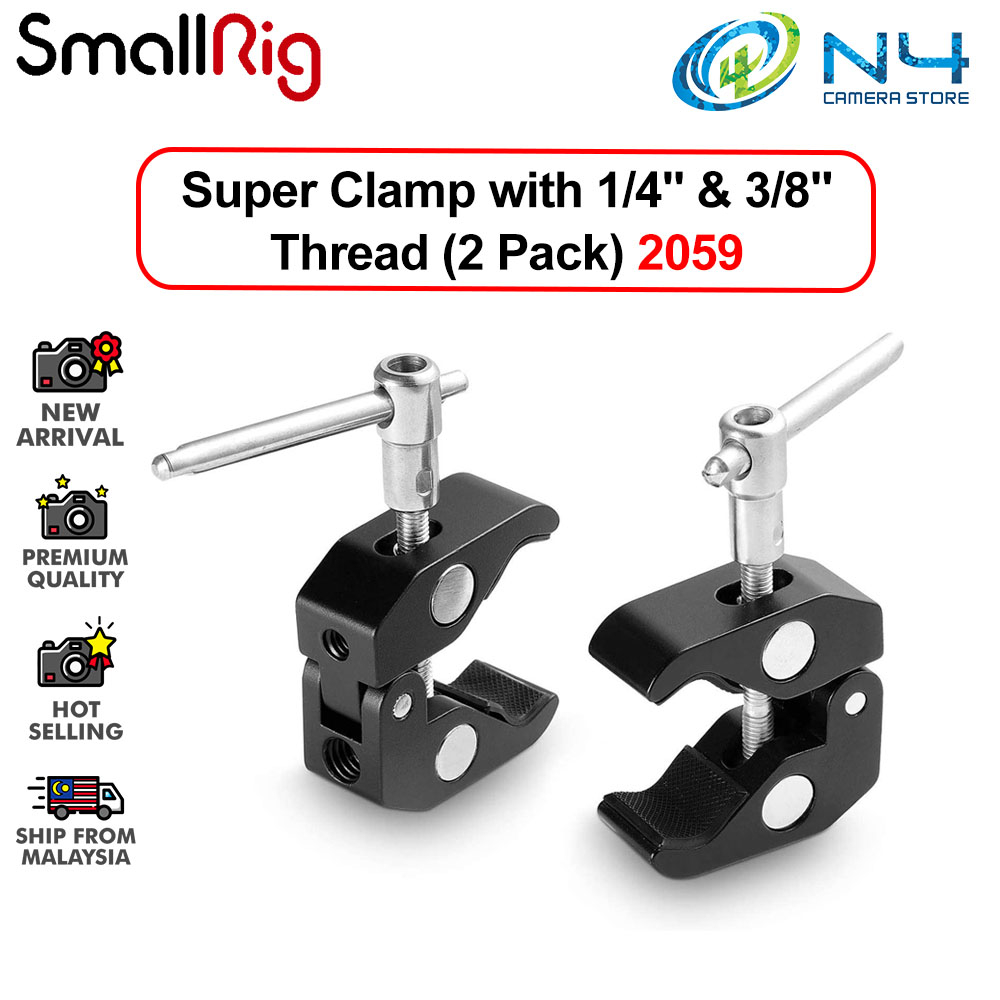 SMALLRIG Super Clamp With 1/4" and 3/8" Thread Magic Arm Clamp 2058 for ...