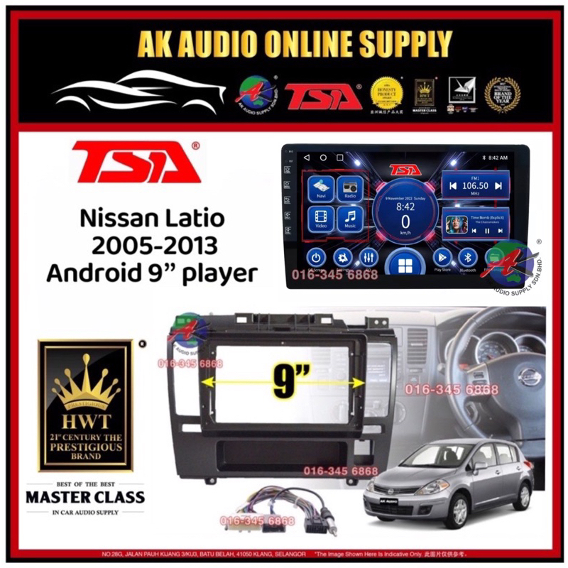 [ MTK 2+32GB ] TSA Nissan Latio 2005 - 2013 Android 9'' inch Car player ...
