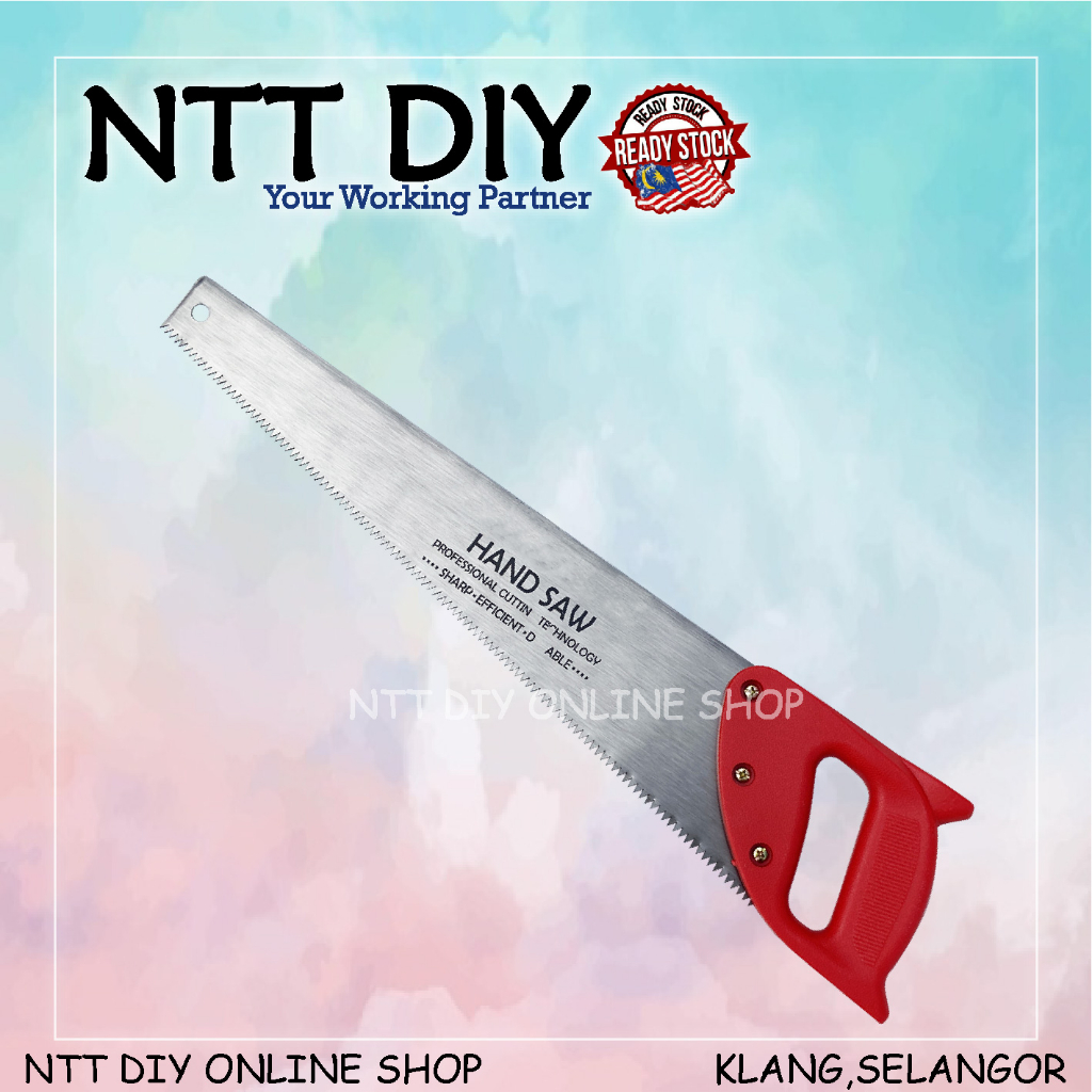 NTT DIY Red Handle Hand Saw Hacksaw 18”/ 20” [ Ready Stock ] | Shopee ...
