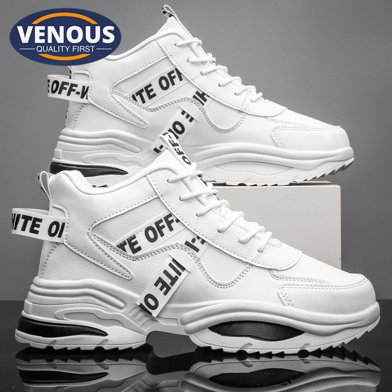 【Venous】2024 New Kasut Putih Lelaki Original 100% Casual High Cut Men ...