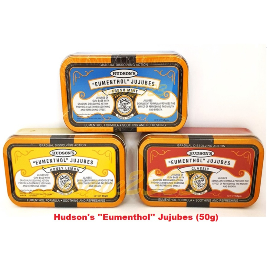 [HALAL] Hudson's ''Eumenthol'' Jujubes (50g) - Classic / Fresh Mint ...