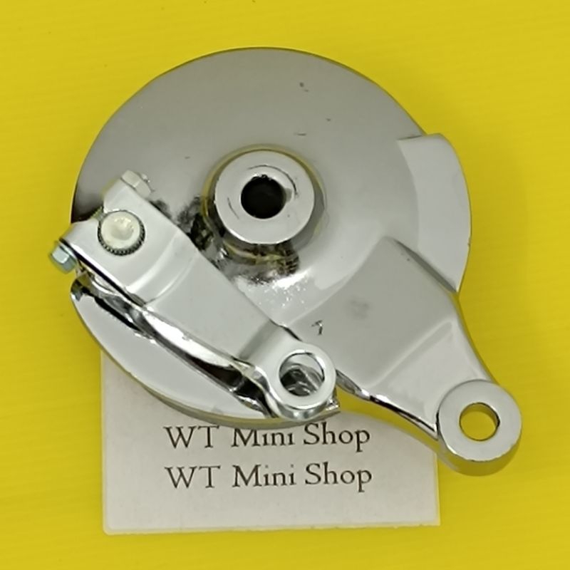 HONDA EX5 HIGH POWER CLASS 1 C70 GBO FAME REAR BRAKE HUB PANEL CHROME WITH LINING BRAKE WT Mini ...