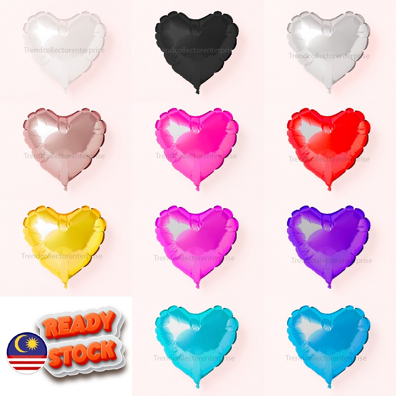 10 Inch Heart Shape Foil Balloon(Ready stock) | Shopee Malaysia
