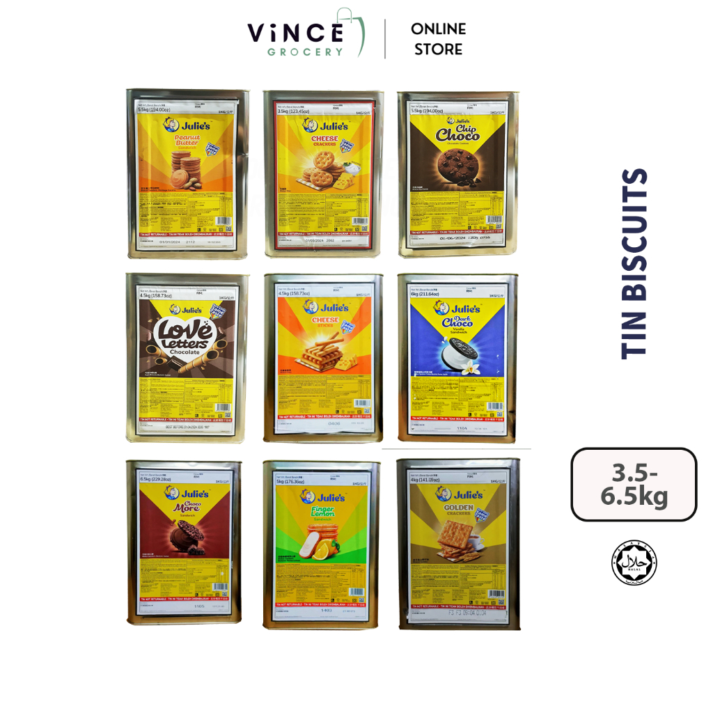 JULIE'S Tin Biscuits · Tin Biskut | 3.5-6.5KG | Shopee Malaysia