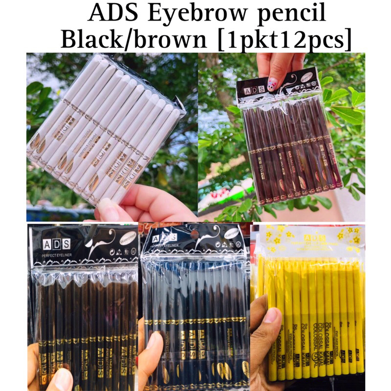 ADS perfect eyebrow pencil & eyeliner orignal 🔥Wholesale0.90 (12pcs ...