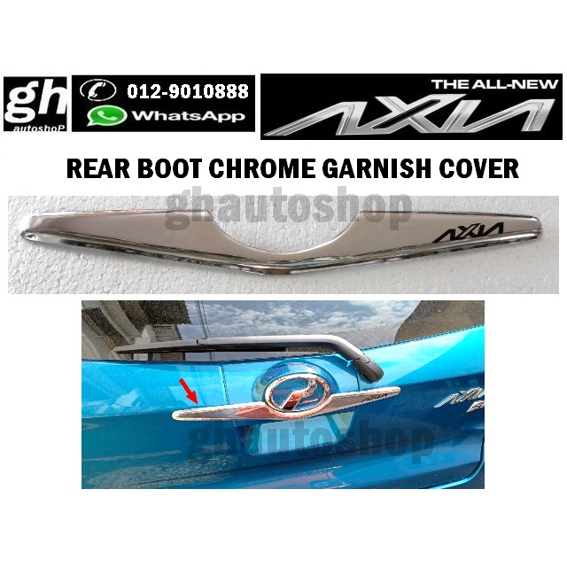 AXIA (All new Yr 2023 model) rear boot chrome garnish cover | Shopee ...