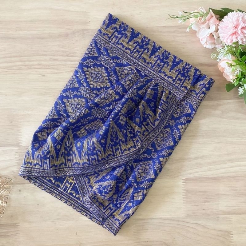 Sampin Instant Andika Songket Bunga Penuhi Navy Blue saiz budak ...