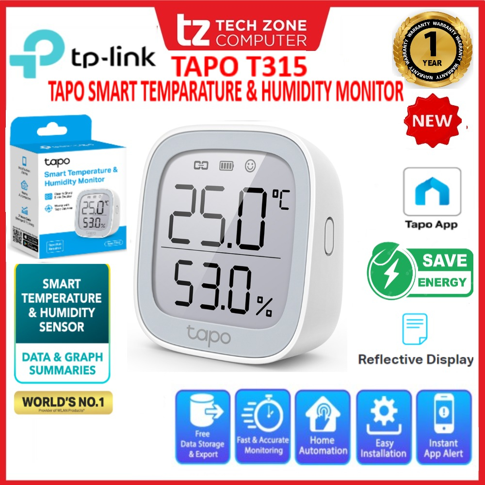 TP-LINK Tapo T315 Smart Temperature & Humidity Monitor | Shopee Malaysia