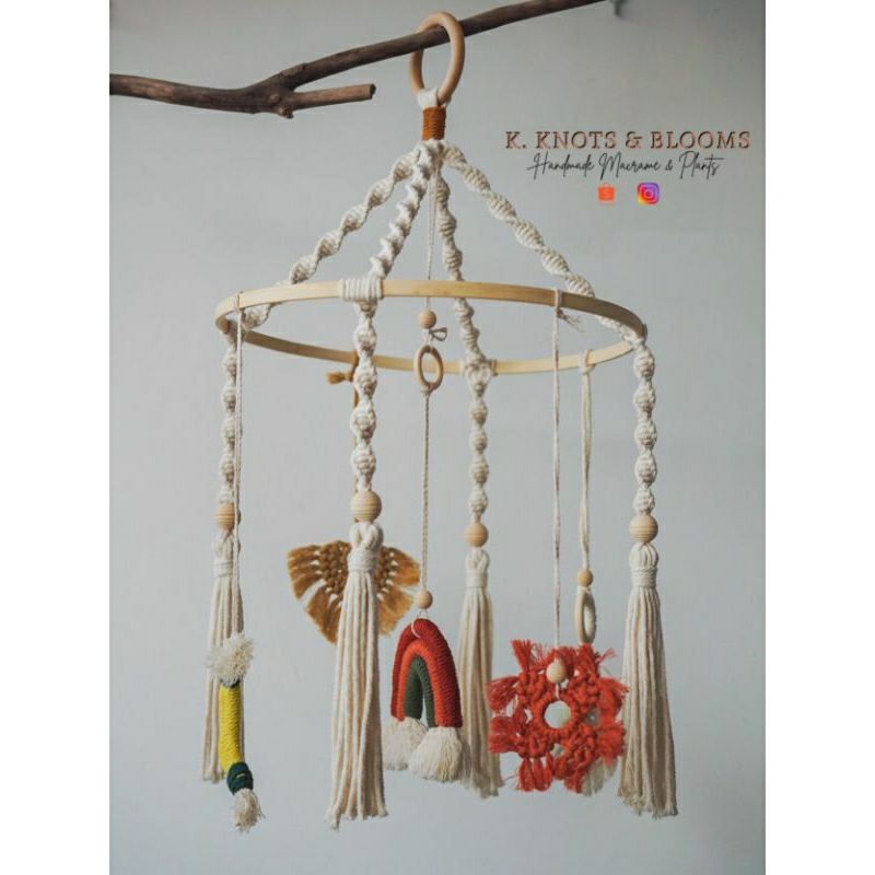 "Giostrina" Handmade Macrame Baby Cot Mobile|Boho Nursery|Home Decor ...
