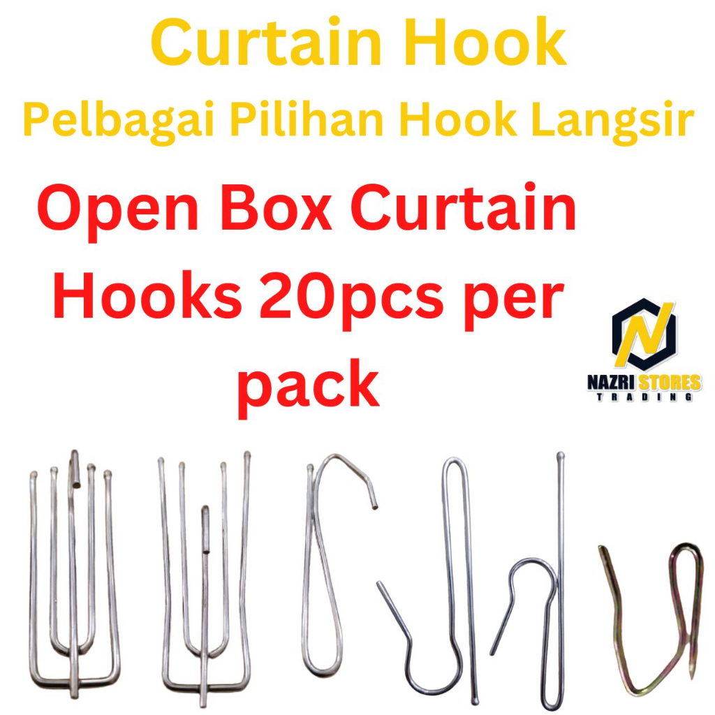 Curtain Hook - Premium Quality - Pin Hook, Single Hook and French Hooks ...
