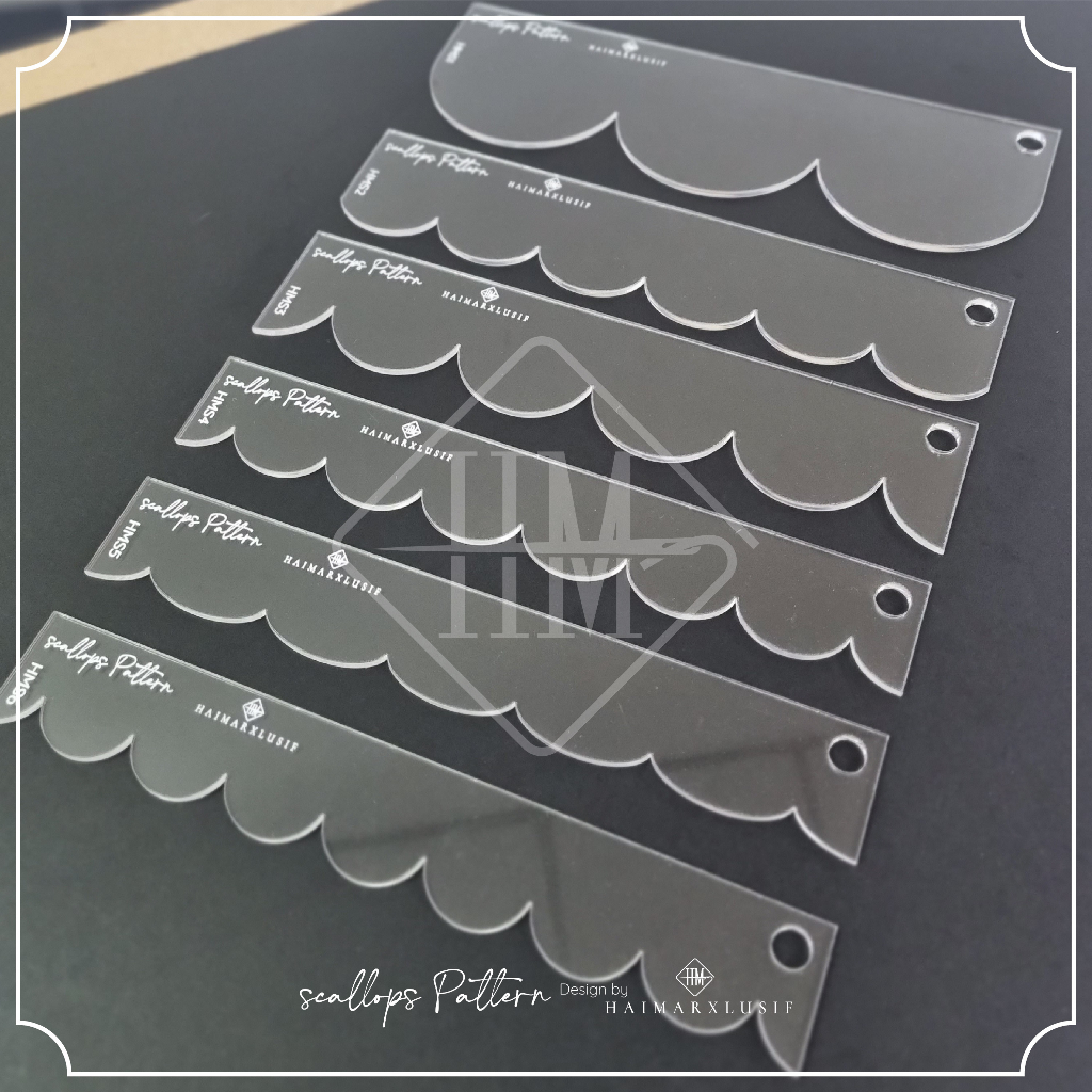 SET ACUAN SCALLOP PATTERN (KHAS UNTUK TAILOR & DRESSMAKER) | Shopee ...