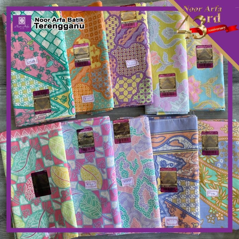 Noor Arfa Kain Batik Pastel Full Cotton Sri Terengganu | Shopee Malaysia