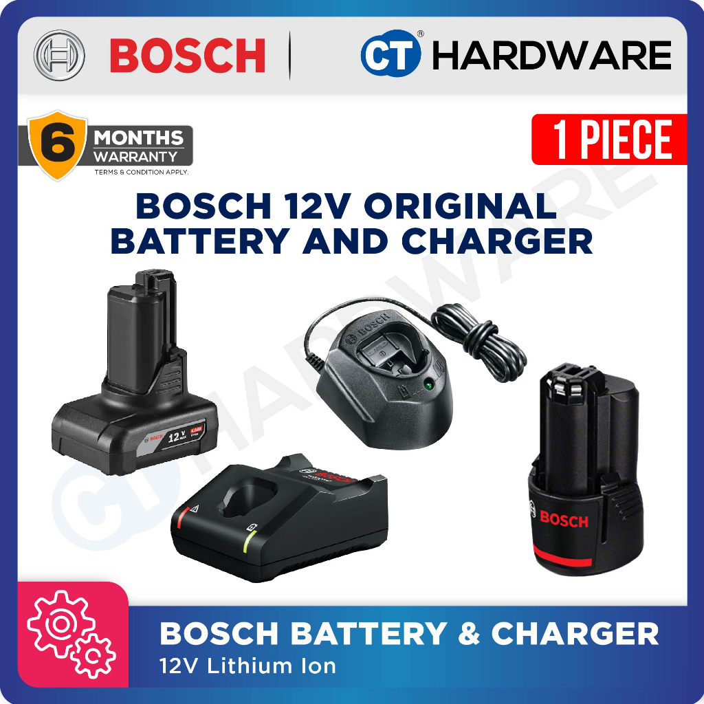 BOSCH ORIGINAL 12V LITHIUM-ION BATTERY PACKS AND CHARGERS - 1PC ...