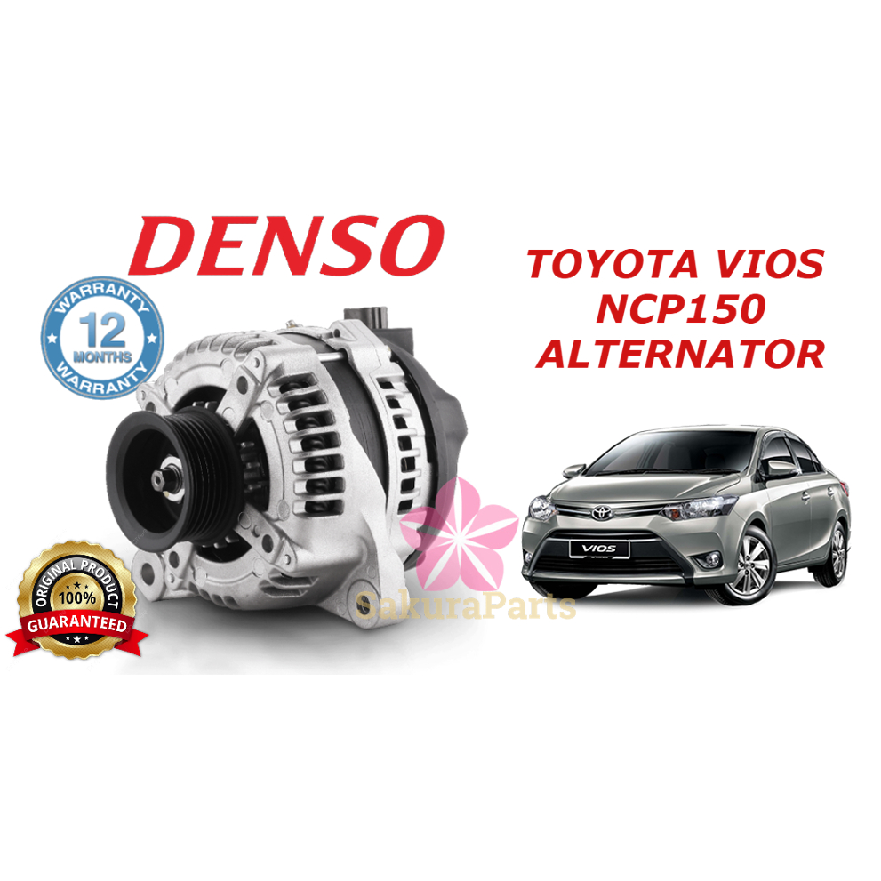 (100% Genuine + 1 Year Warranty) TOYOTA Vios 1.5 NCP150 NEW ALTERNATOR ...